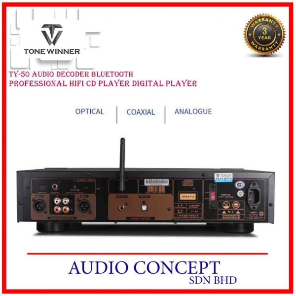 Tonewinner TY-50 Audio Decoder Bluetooth Professional HIFI CD Player ...