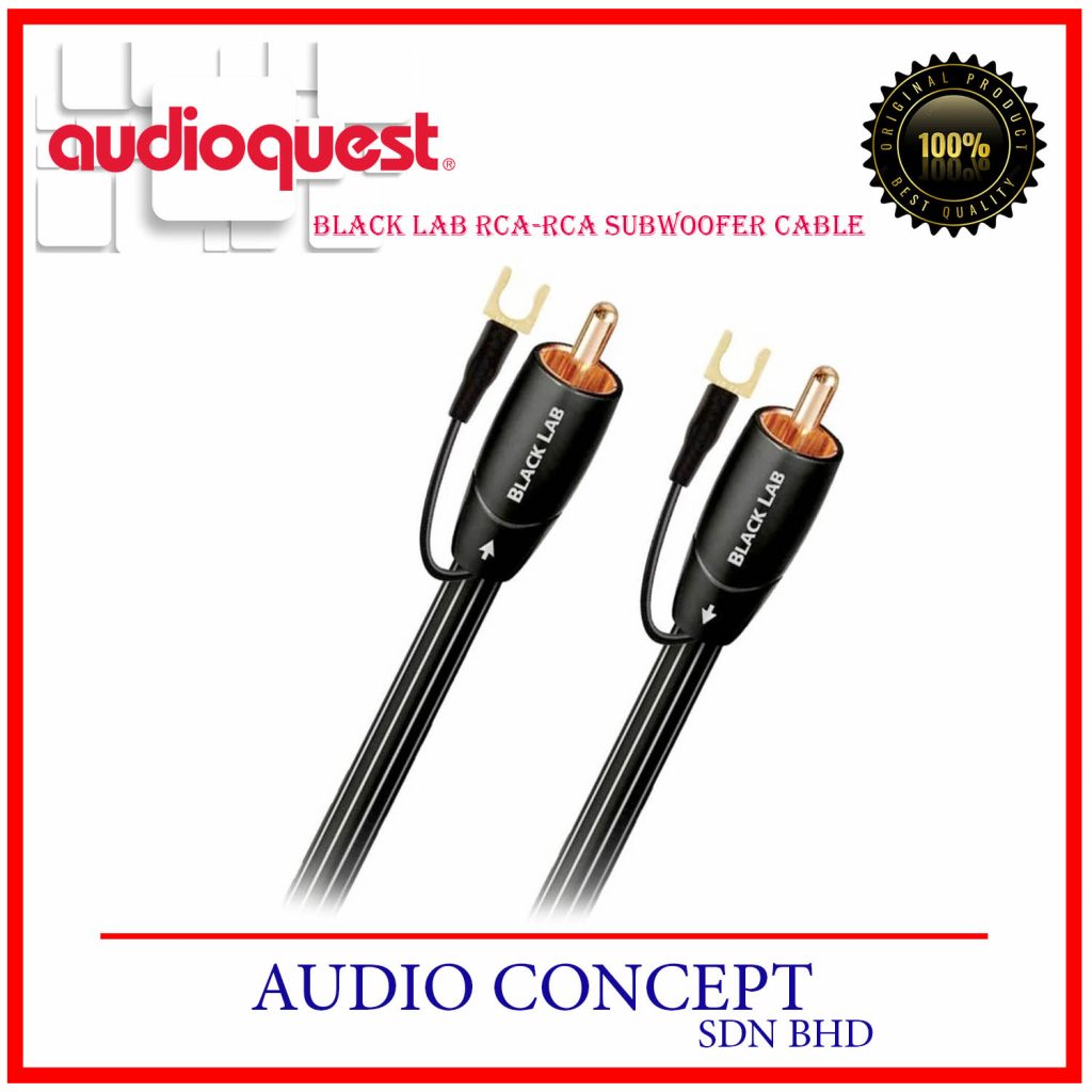 AudioQuest Black Lab Rca-Rca Subwoofer Cable - Audio Concept