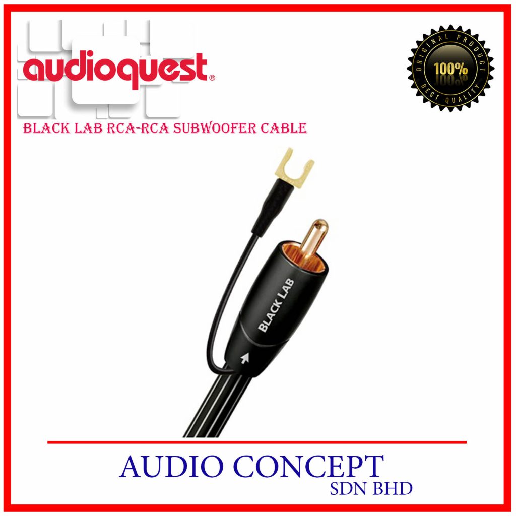 AudioQuest Black Lab Rca-Rca Subwoofer Cable - Audio Concept