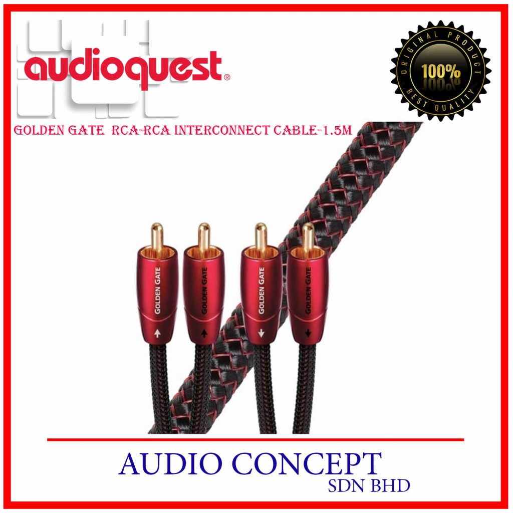 AudioQuest Golden Gate RCA-RCA Interconnect Cable-1.5Meter - Audio Concept