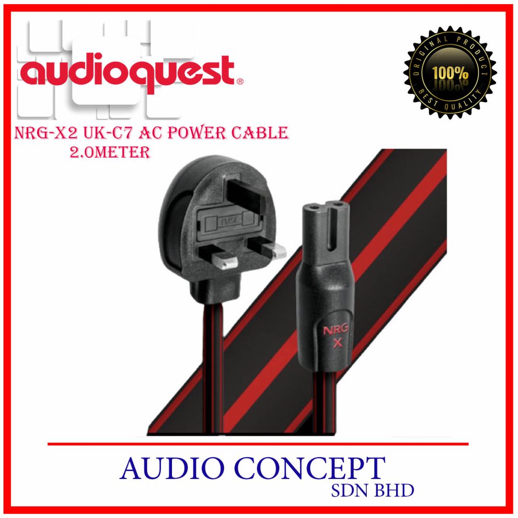 AudioQuest NRG-X2 UK-C7 Low-Noise UK Mains Power Cable -2.0Meter ...