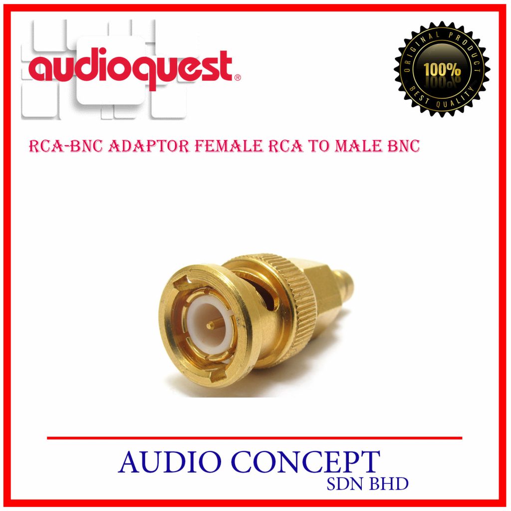 AudioQuest RCA-BNC Adaptor Female RCA to Male BNC - Audio Concept