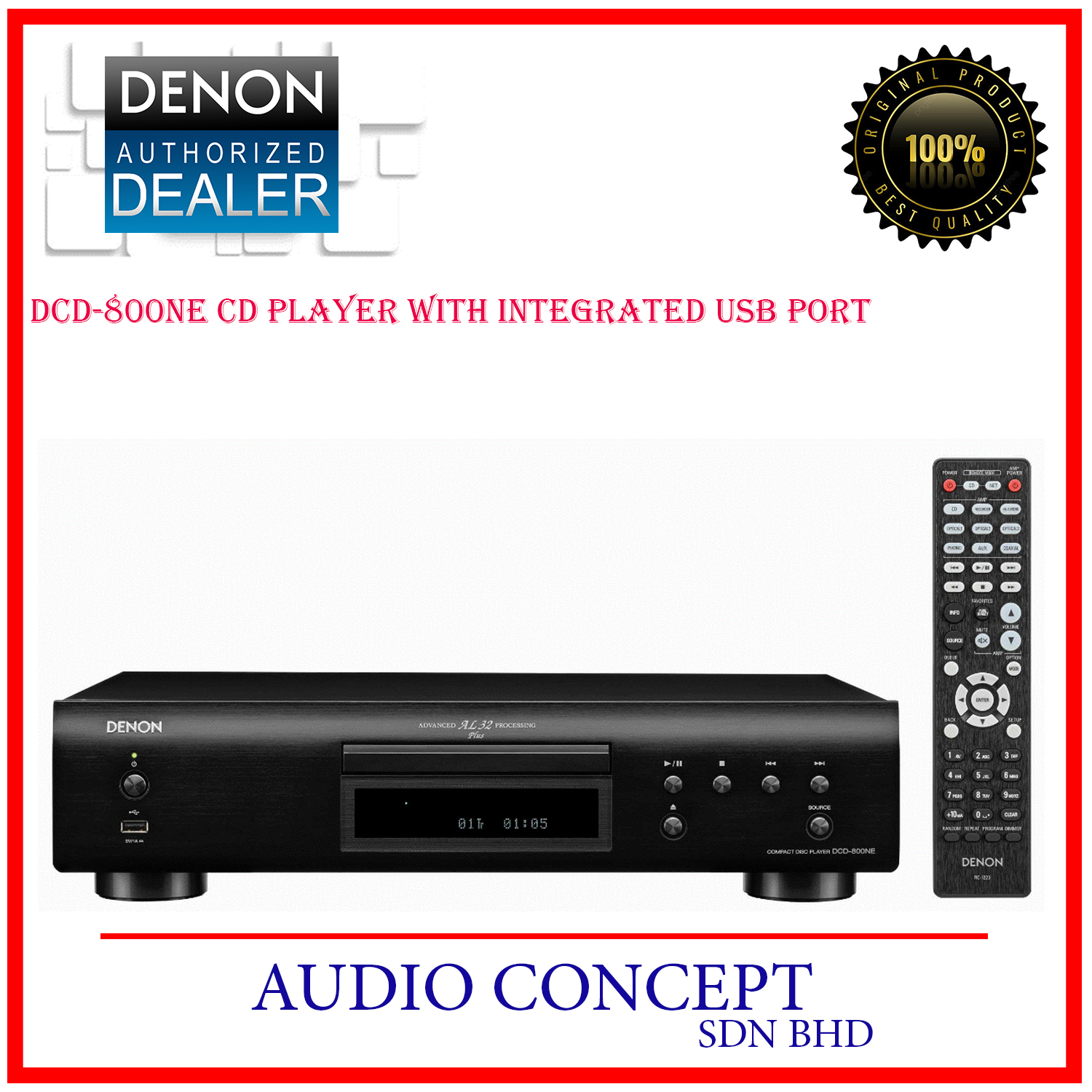 Denon DCD-800NE CD Player With Integrated USB Port +Free Gift - Audio ...