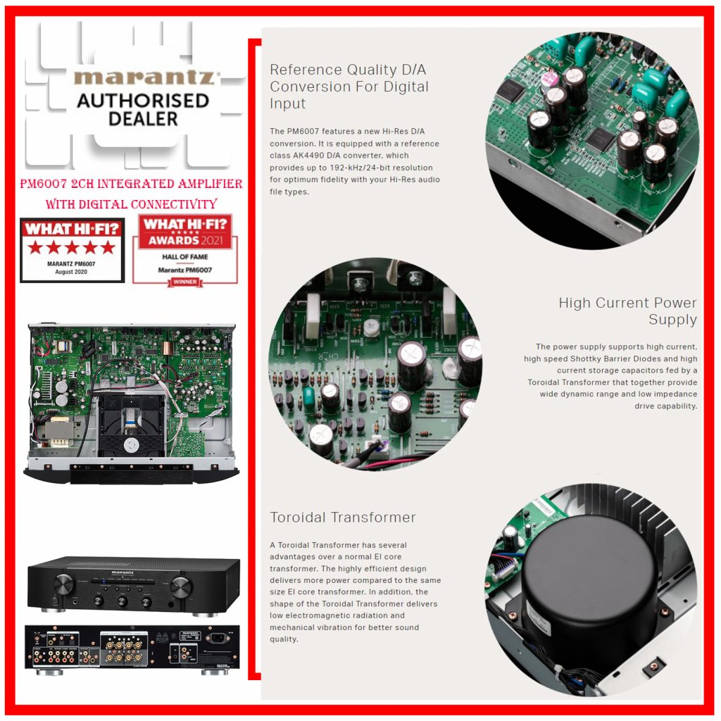 Marantz CD6007 CD Player + Pm 6007 Integrated Amplifier + Q Acoustics 3020I speaker + Free Gift ...