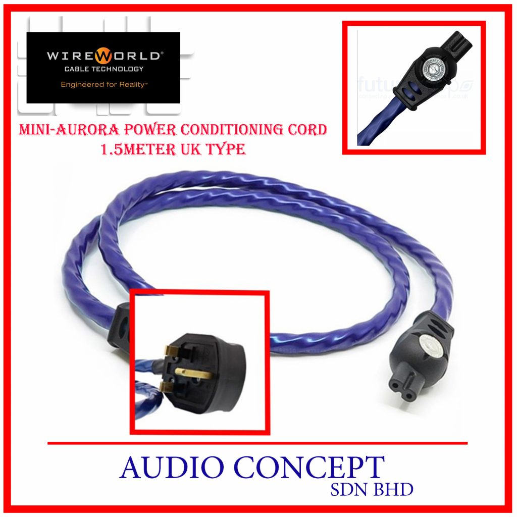 WireWorld Mini-Aurora Power Conditioning Cord (UK/US Type) - Audio Concept