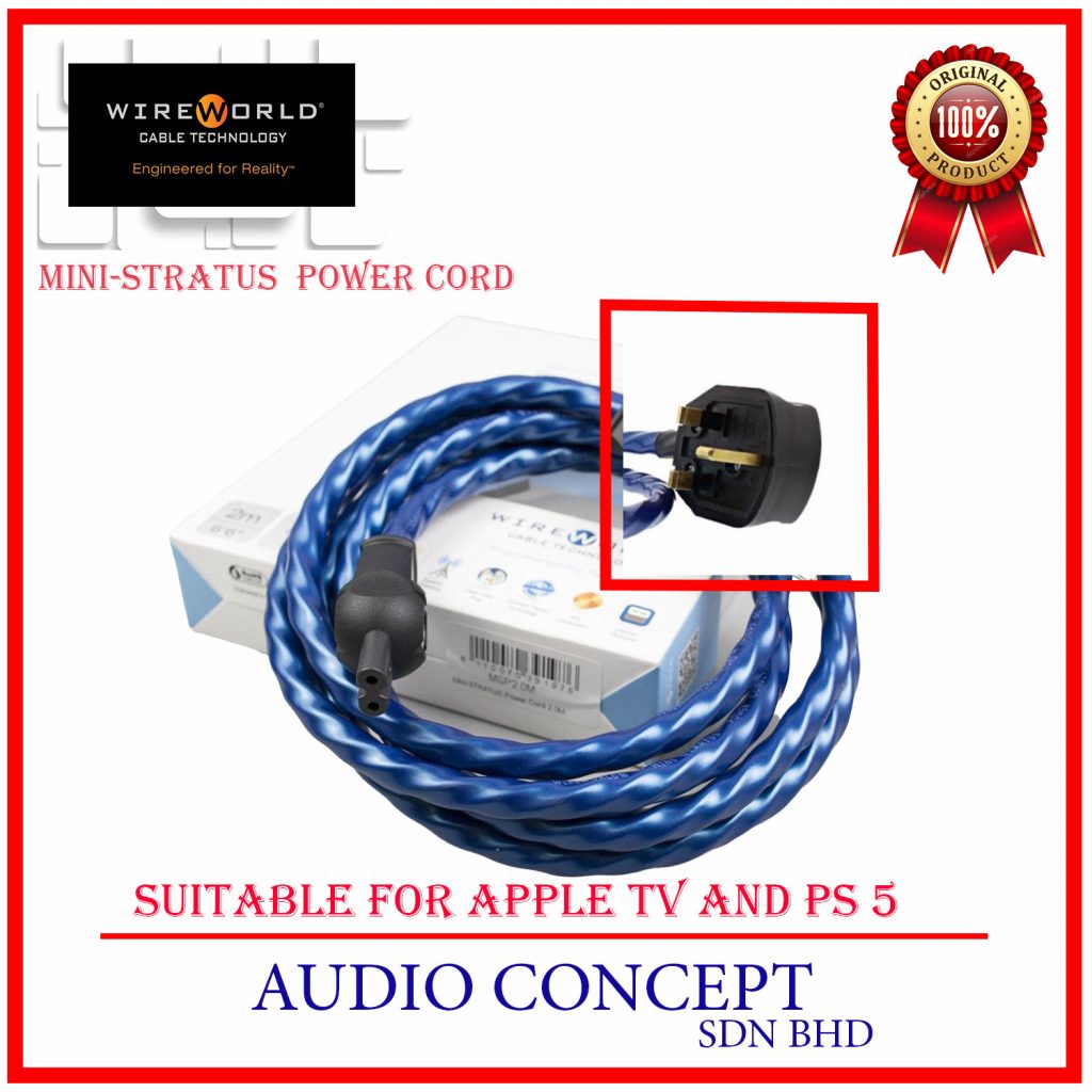 WireWorld Mini-Stratus Power Conditioning Cord (UK/US Type) - Audio Concept