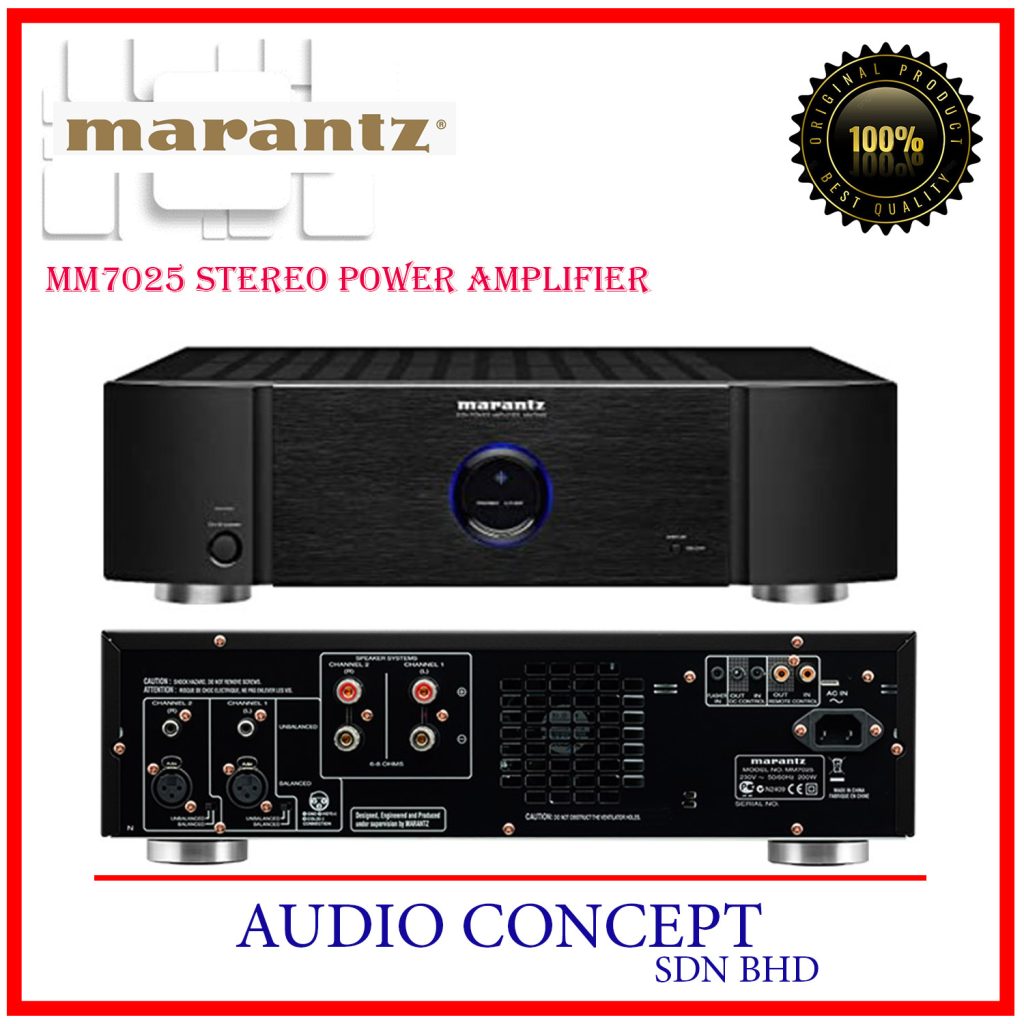 Marantz MM7025 Stereo Power Amplifier (Black) + Free Gift - Audio Concept