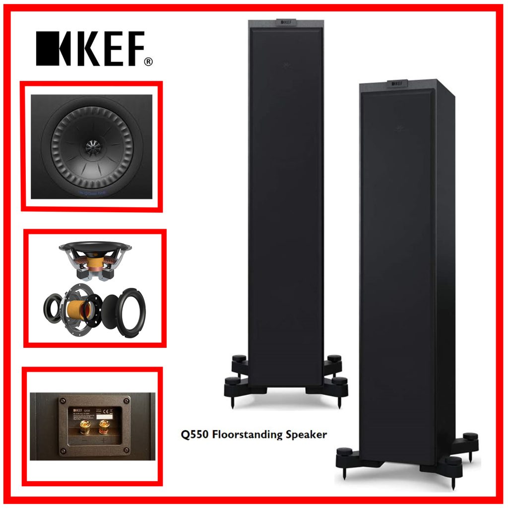 Kef Q550 Floorstanding Speaker + Cambridge Audio CXA61 Stereo ...