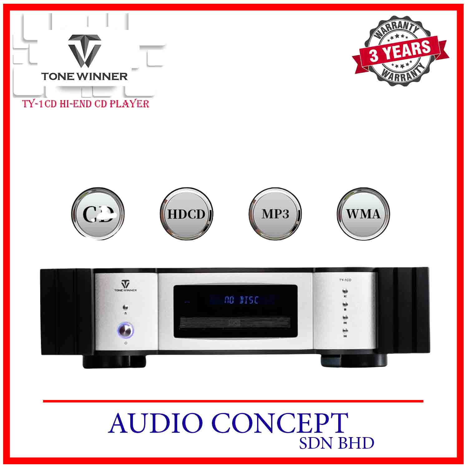 ToneWinner TY-1 CD Hi-End CD Player - Audio Concept