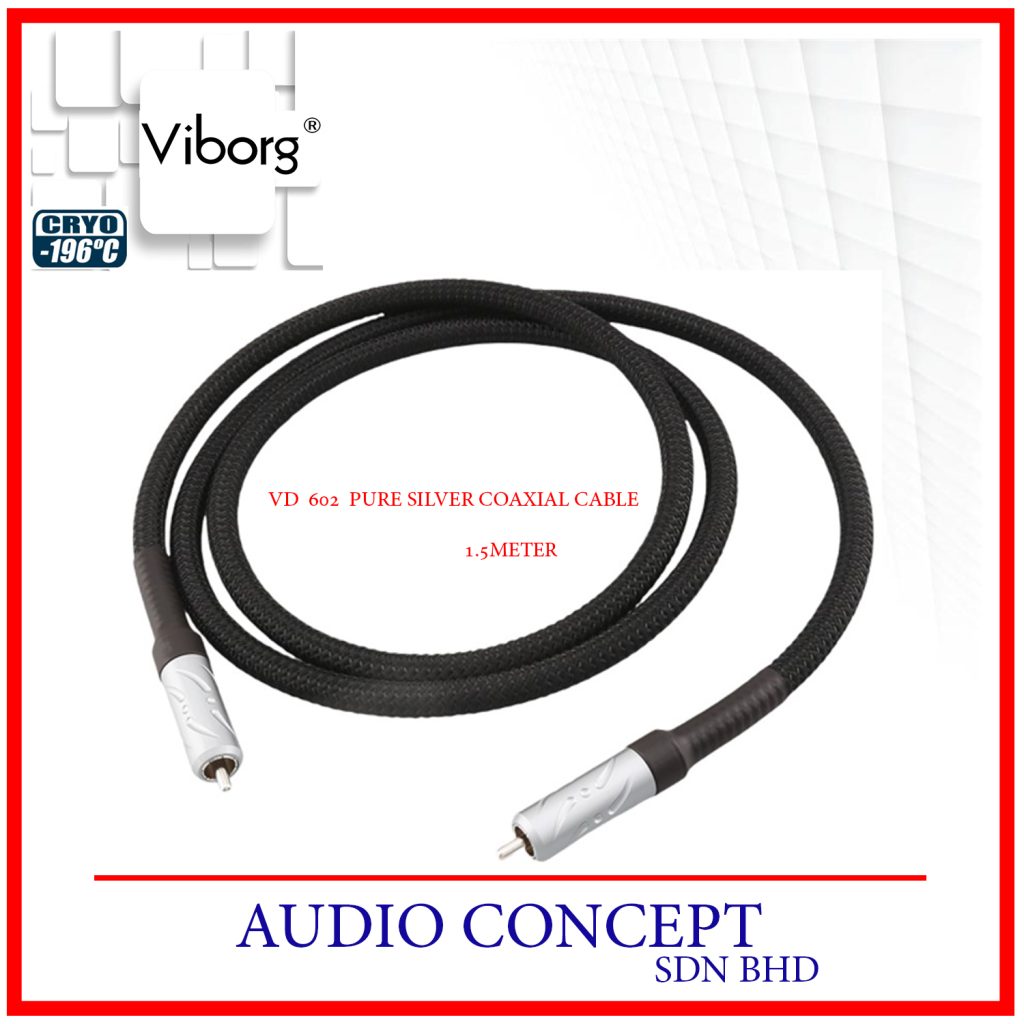 Viborg VD-602 Pure Silver Coaxial Cable (1.5Meter) (Cryo -196°C Process ...