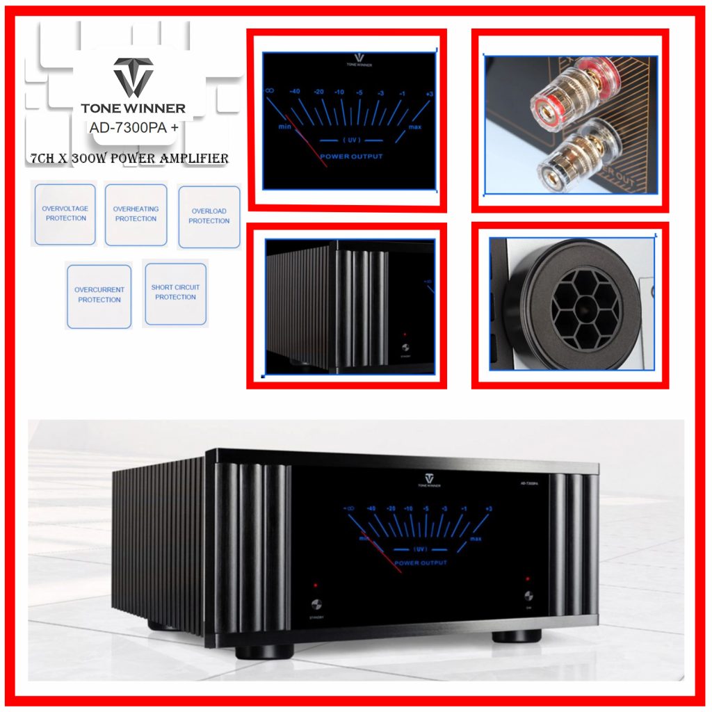 ToneWinner AD-7300PA+ 7CH X 300W Power Amplifier - Audio Concept