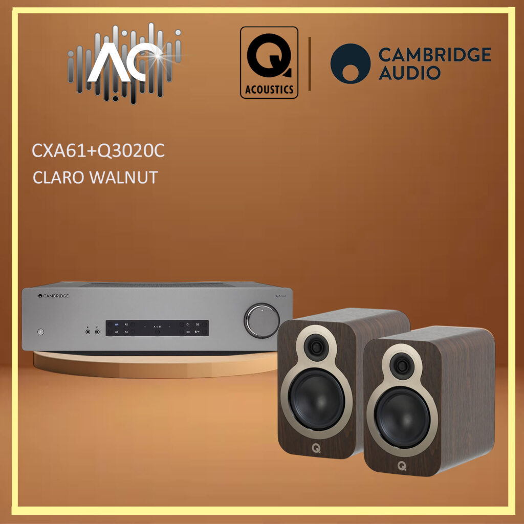 Cambridge Audio CXA61 Integrated Stereo Amplifier + Q Acoustics 3020C ...
