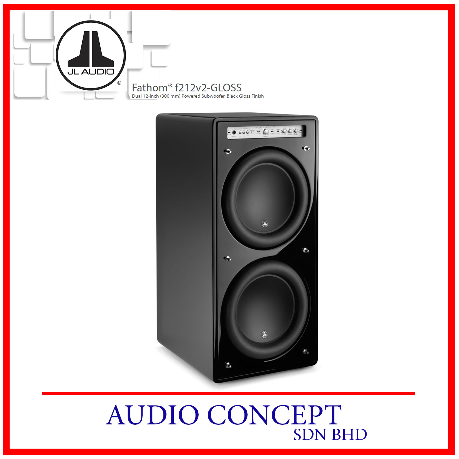 JL Audio Fathom® F212v2 12" Powered Subwoofer (Gloss Black) - Audio Concept
