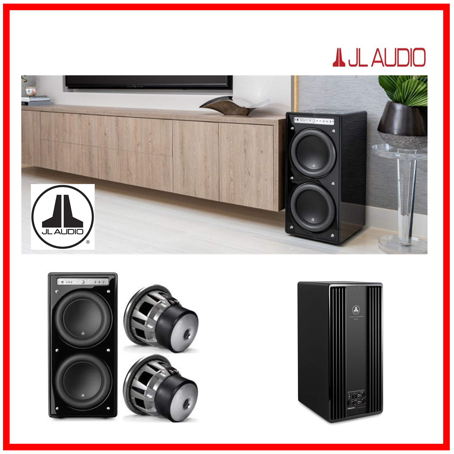 JL Audio Fathom® F212v2 12" Powered Subwoofer (Gloss Black) - Audio Concept