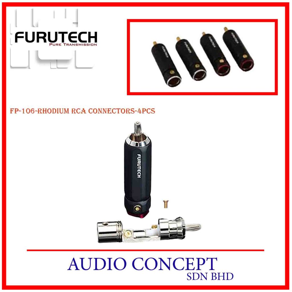 Furutech FP-106 (Rhodium) RCA Connectors (4 pcs) - Audio Concept
