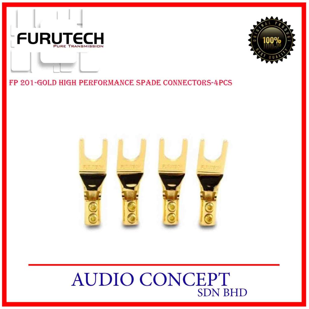 Furutech FP-201 (Gold) High Performance Spade Connectors (4 pcs ...
