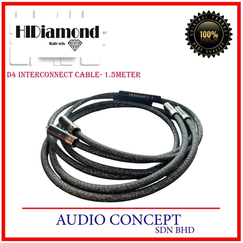 HIDiamond D4 Interconnect Cable ( 1.5 M )Made In Italy - Audio Concept