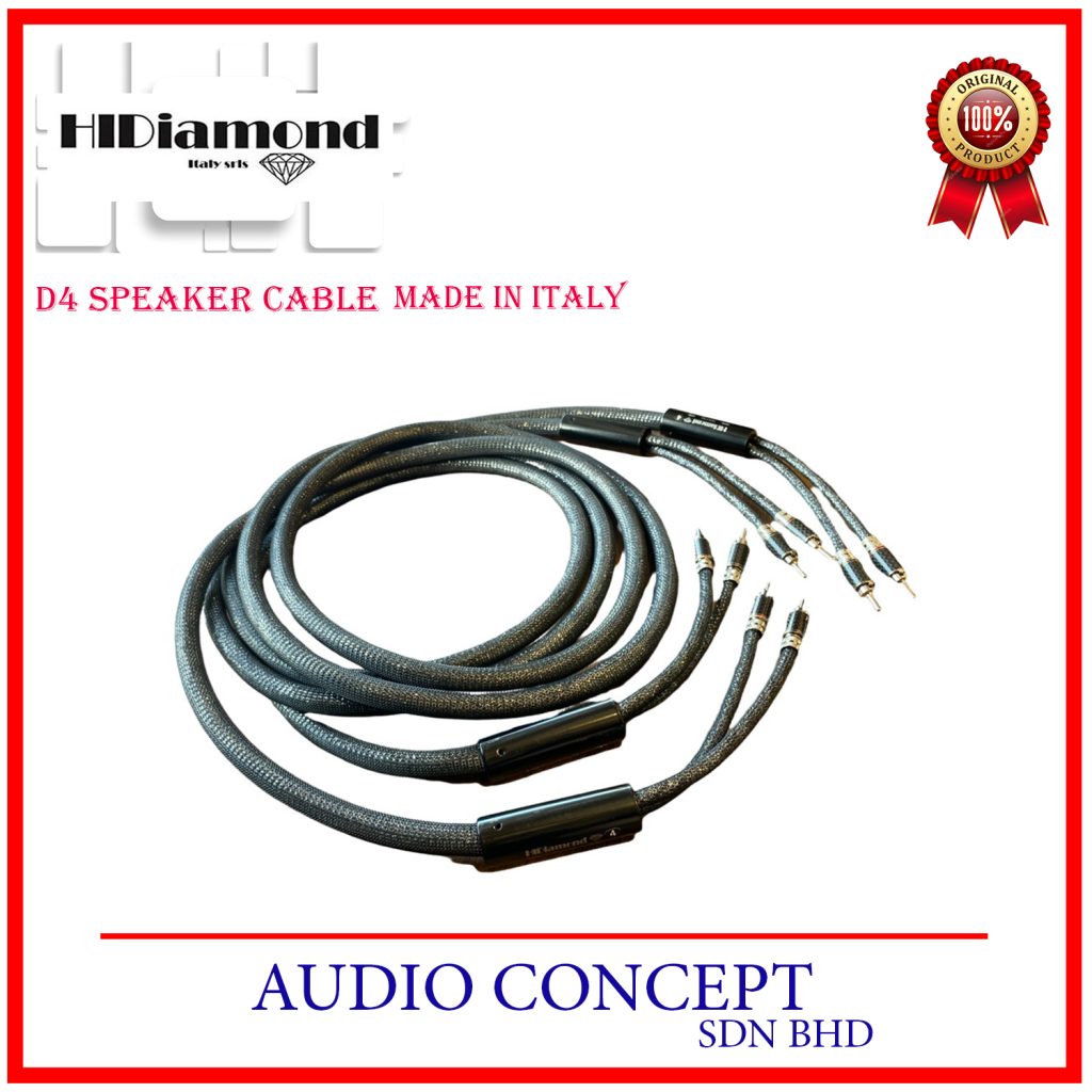 HiDiamond D4 Speaker Cable ( 3.0 M )Made In Italy - Audio Concept