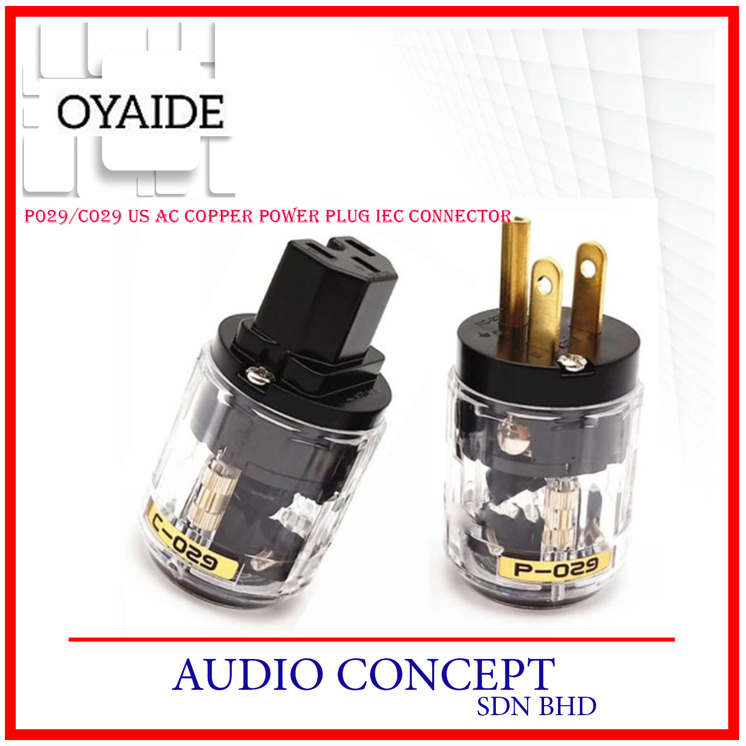 Supreme P-029 / C-029 US AC Copper Power Plug IEC Connector - Audio Concept