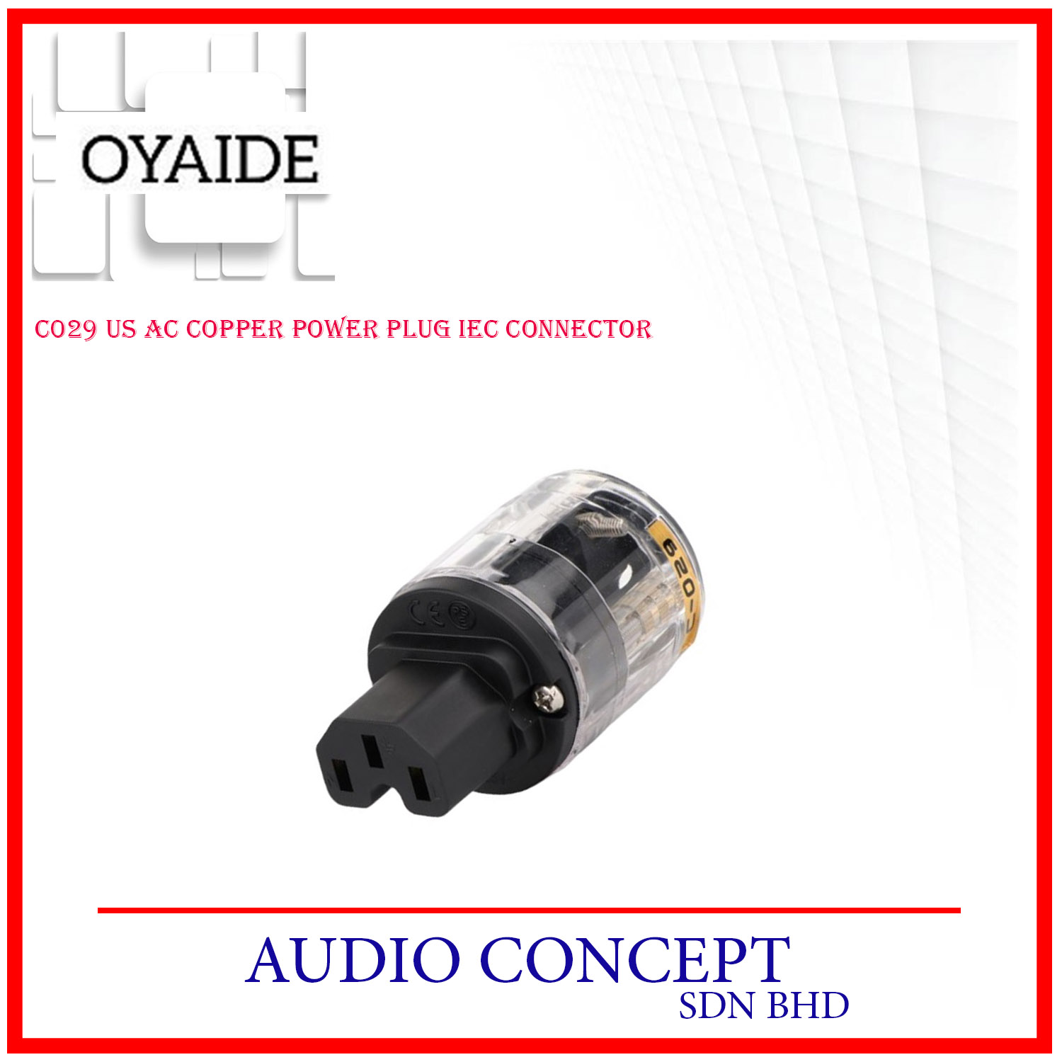 Supreme P-029 / C-029 US AC Copper Power Plug IEC Connector - Audio Concept