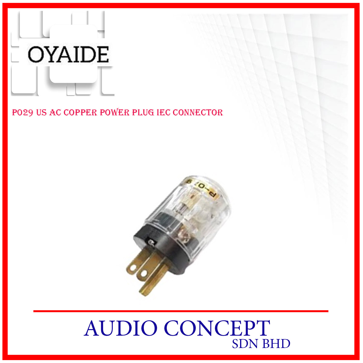 Supreme P-029 / C-029 US AC Copper Power Plug IEC Connector - Audio Concept