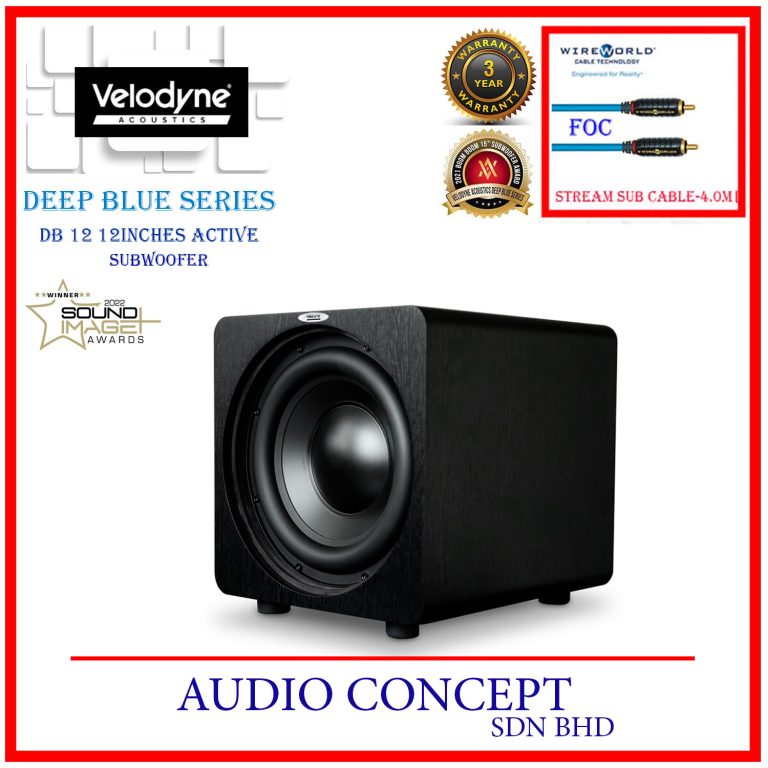 Velodyne Acoustics DB 12 12" Active Subwoofer "Deep Blue" Series +Free ...