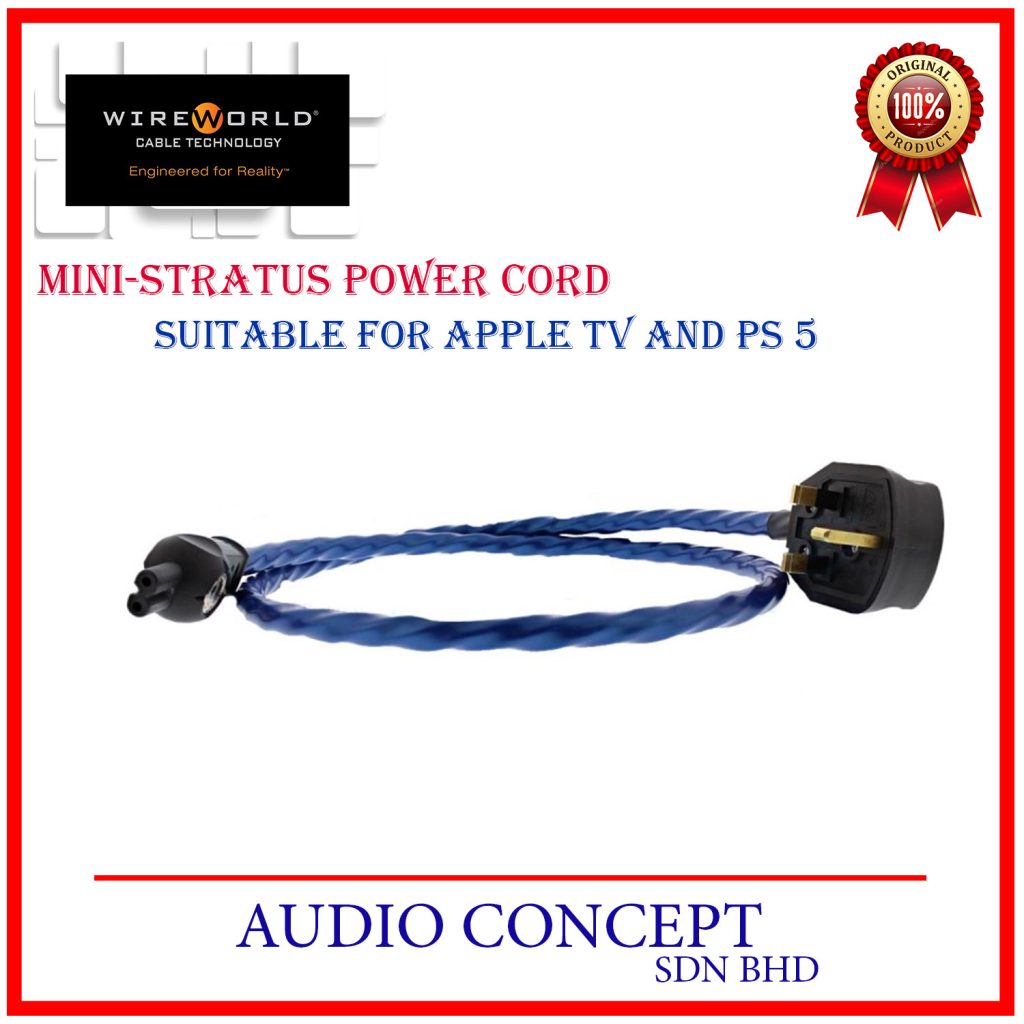 WireWorld Mini-Stratus Power Conditioning Cord (UK/US Type) - Audio Concept