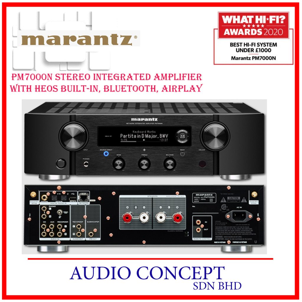 Marantz PM7000N Stereo Integrated Amplifier With HEOS Built-In, Bluetooth, AirPlay - Audio Concept