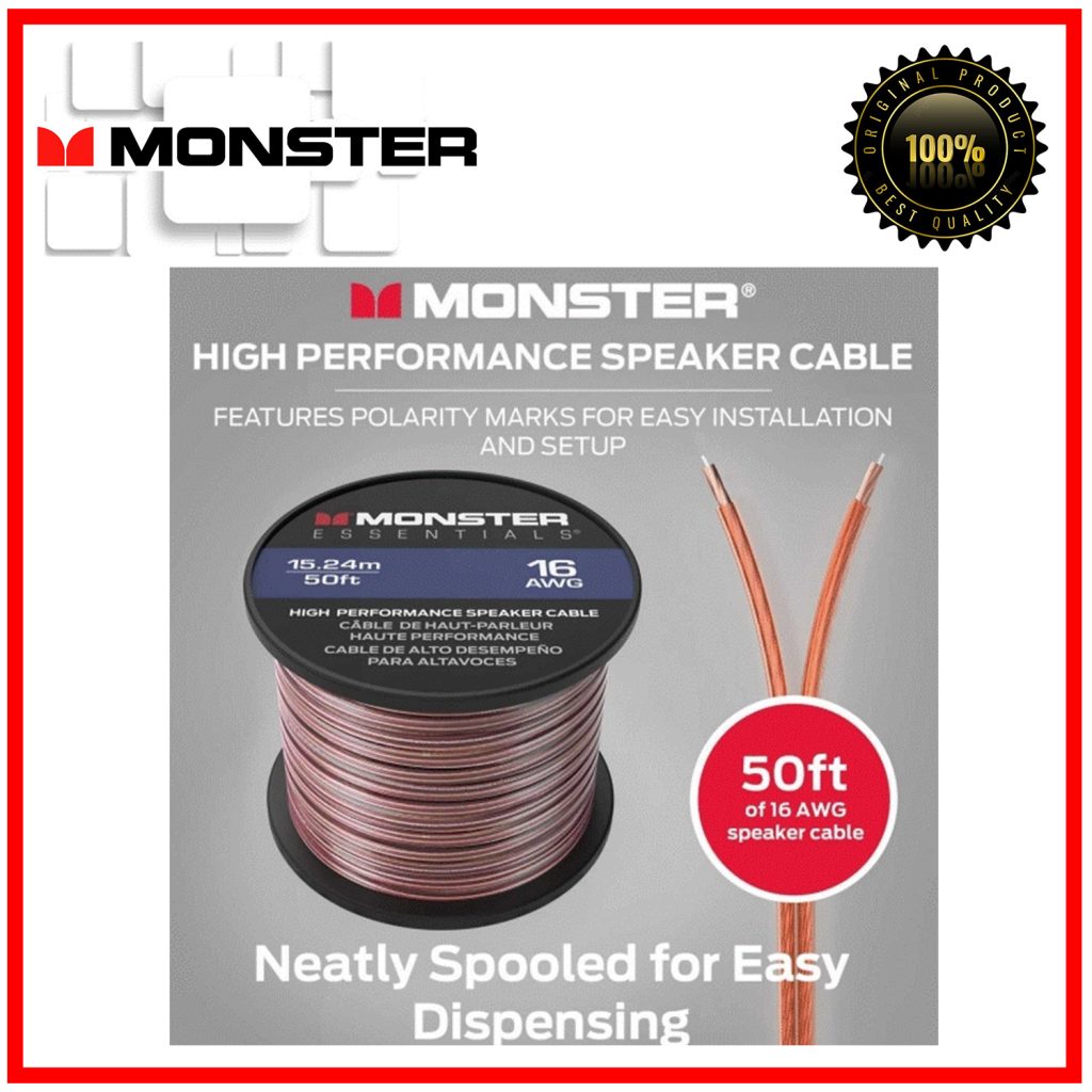 Monster Copper Clad Aluminium (CCA) 16 AWG Speaker Cable - Audio Concept