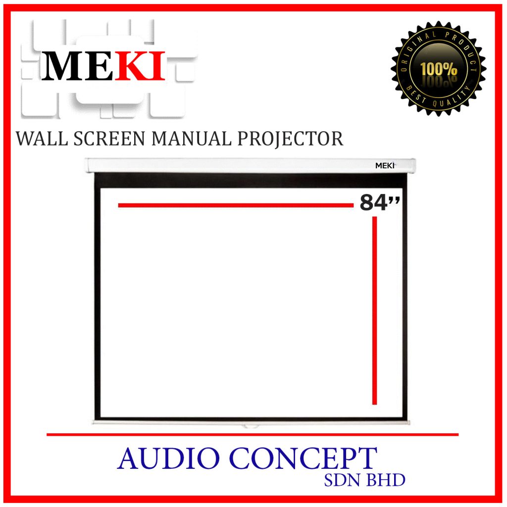 Meki Manual Projector Wall Screen - Audio Concept