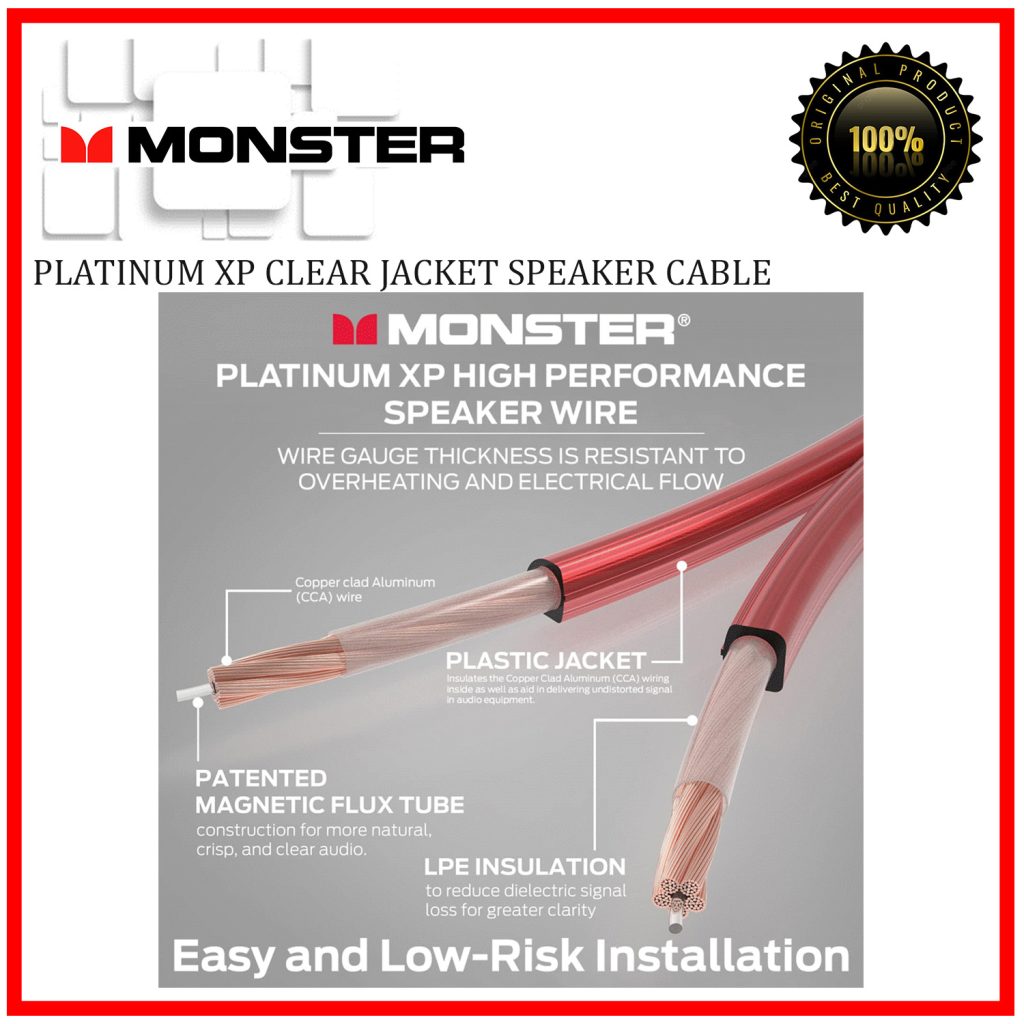 Monster Platinum XP Clear Jacket Speaker Cable - Audio Concept