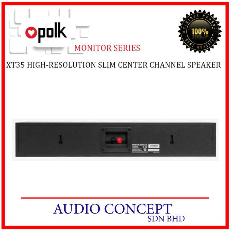 Polk Audio Monitor XT35 High-Resoulation Slim Center Channel Speaker ...