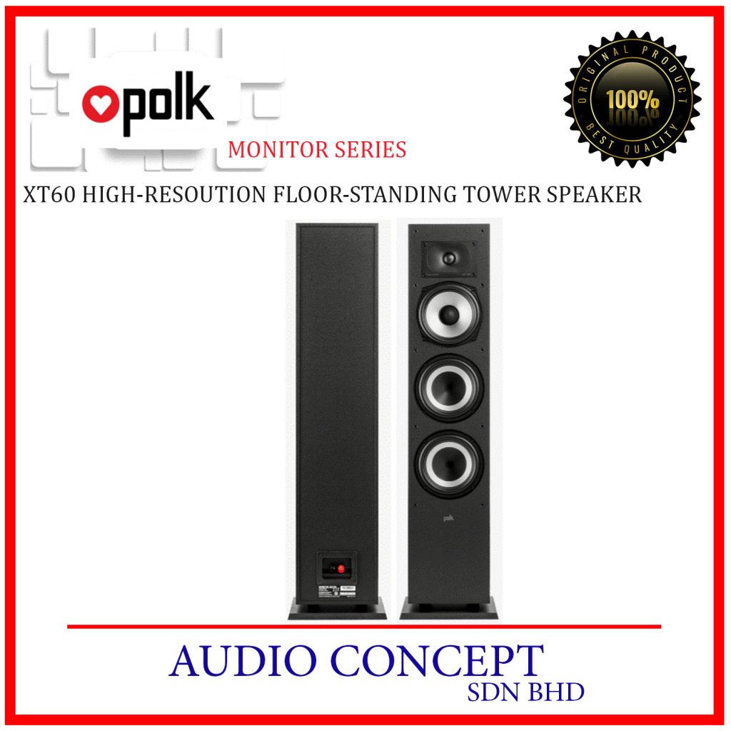 Polk Audio Monitor XT60 High-Resoution Floor-Standing Tower Speaker ...
