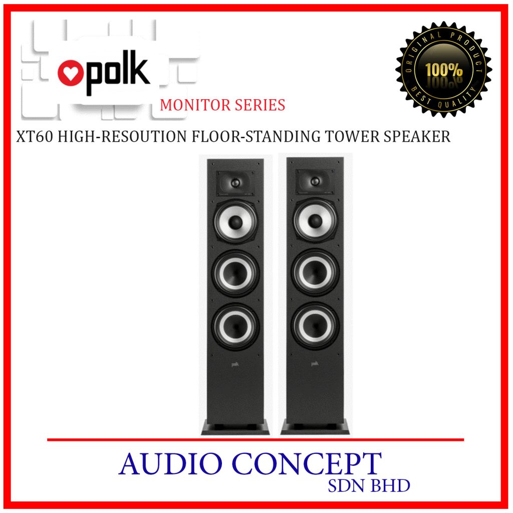Polk Audio Monitor XT60 High-Resoution Floor-Standing Tower Speaker ...