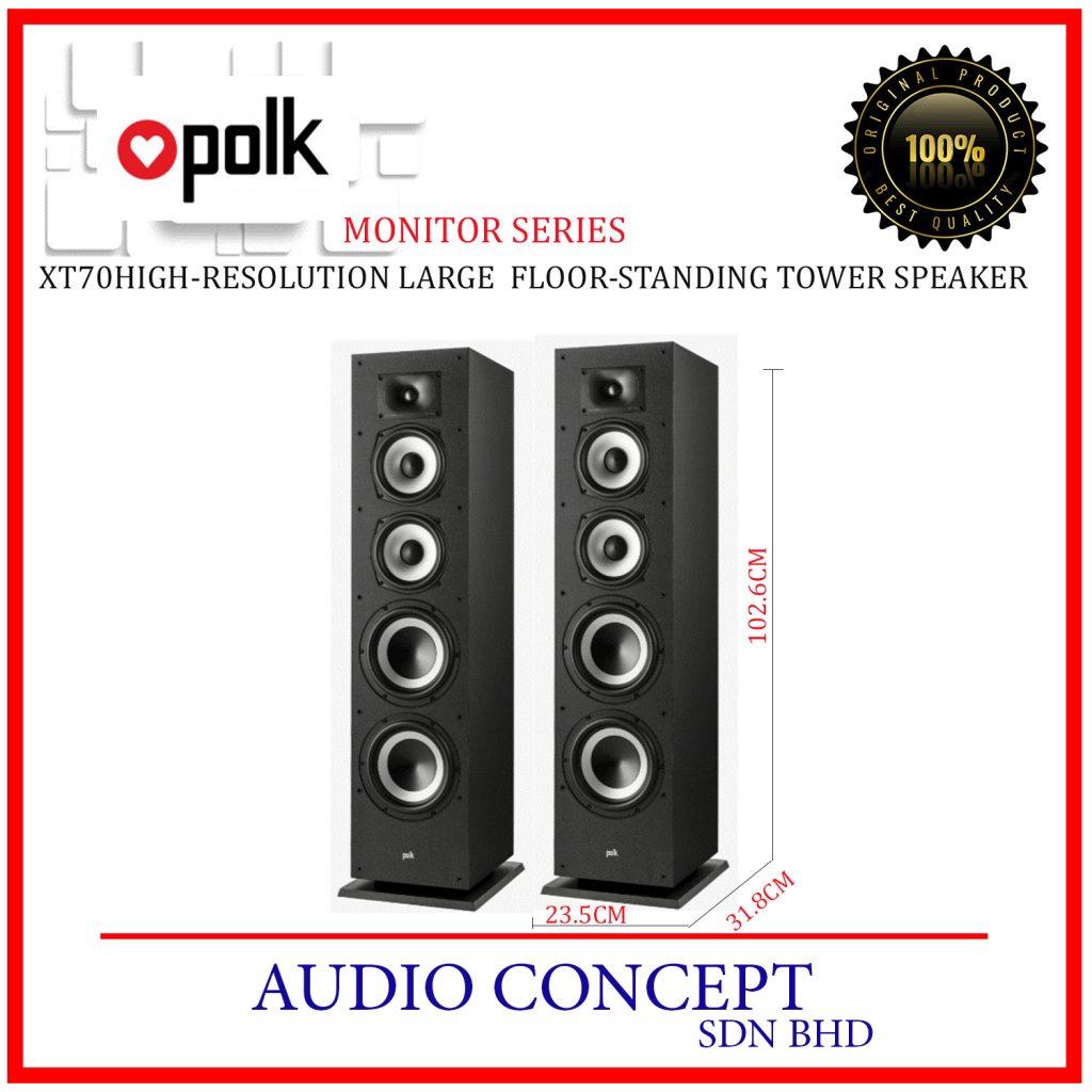 Polk Audio Monitor XT70 High-Resolution Large Floor-Standing Tower ...