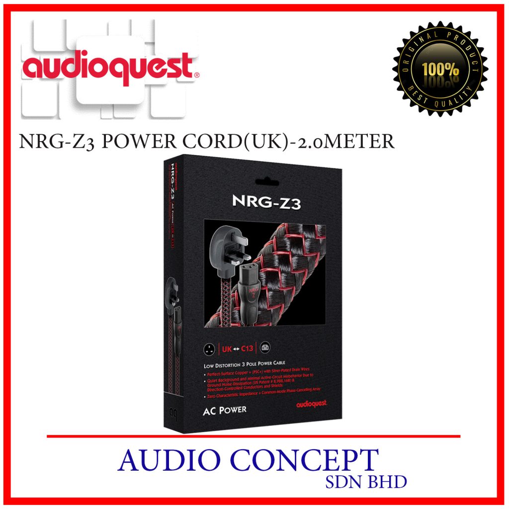 AudioQuest NRG-Z3 AC Power Cable( UK )-2.0Meter - Audio Concept
