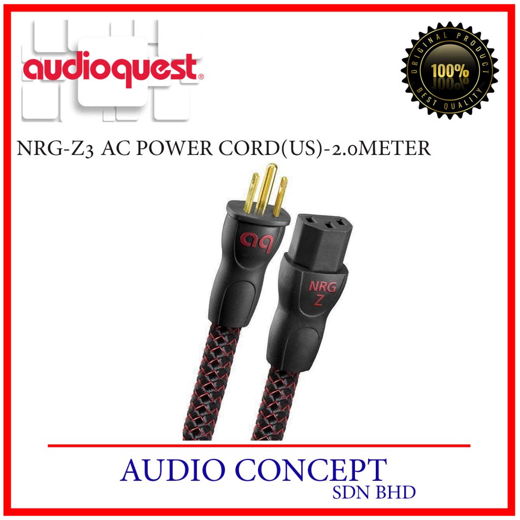 AudioQuest NRG-Z3 AC Power Cable (US)-2.0Meter - Audio Concept