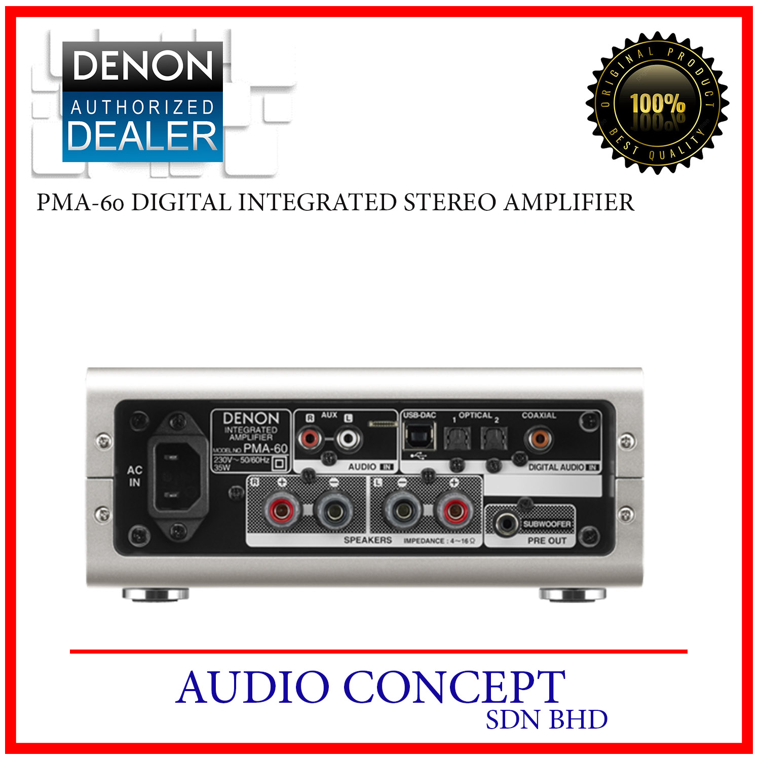 Denon PMA-60 Digital Integrated Stereo Amplifier - Audio Concept
