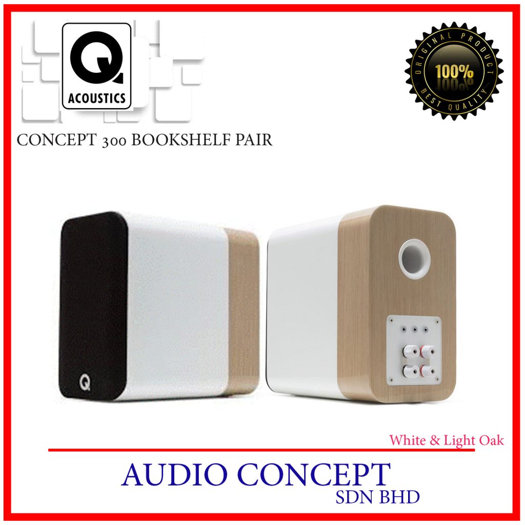 Q Acoustics Concept 300 Bookshelf Speaker And Stands Pair - Audio Concept