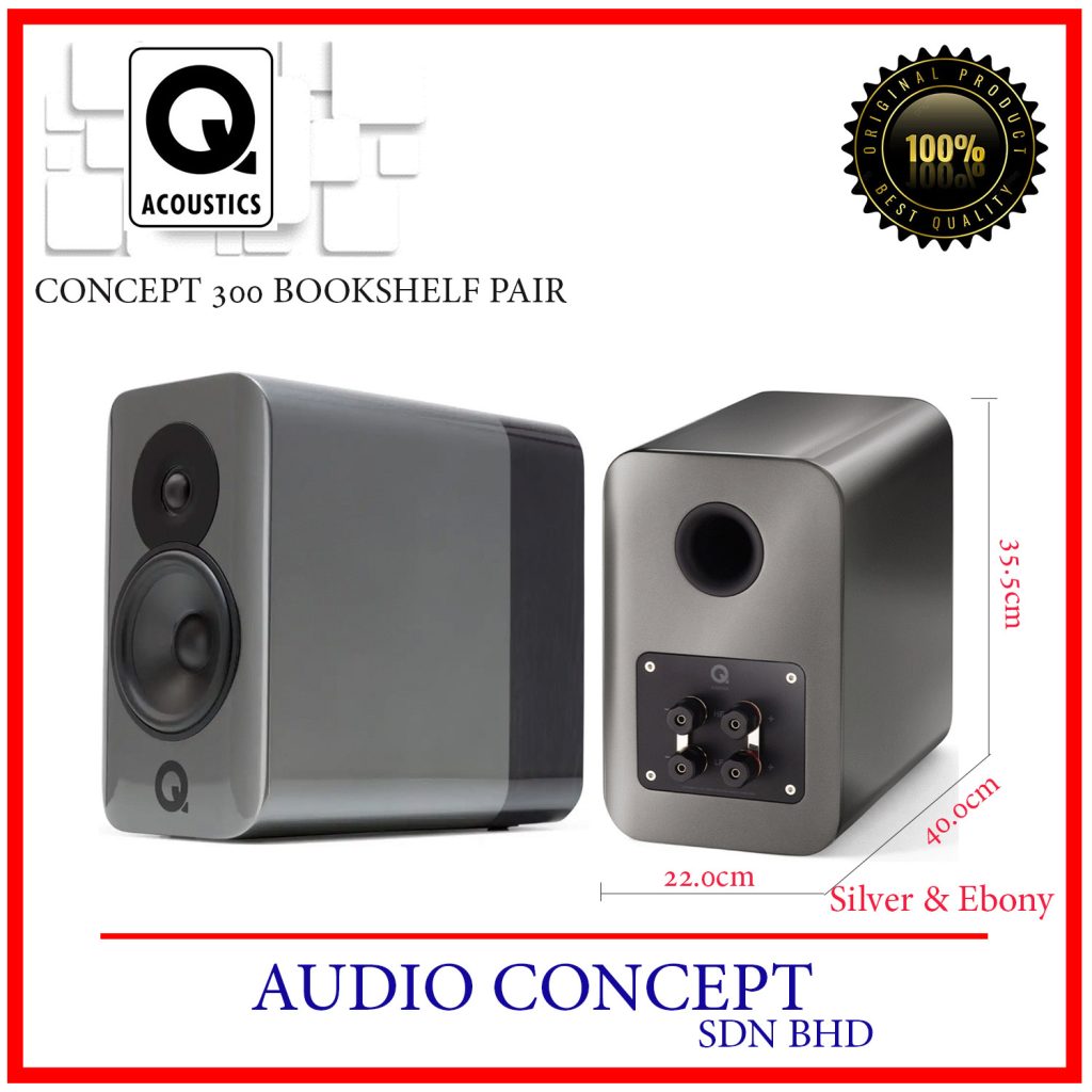 Q Acoustics Concept 300 Bookshelf Speaker And Stands Pair - Audio Concept