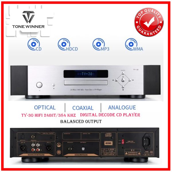 ToneWinner TY-30 HIFI CD Player (Balanced Output,24bit/384KHz Digital ...