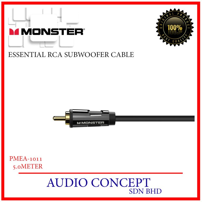 Monster Essential RCA Subwoofer Cable - Audio Concept