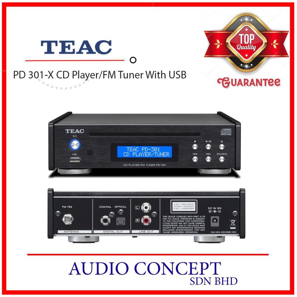 TEAC PD-301-X CD Player/FM Tuner With USB - Audio Concept