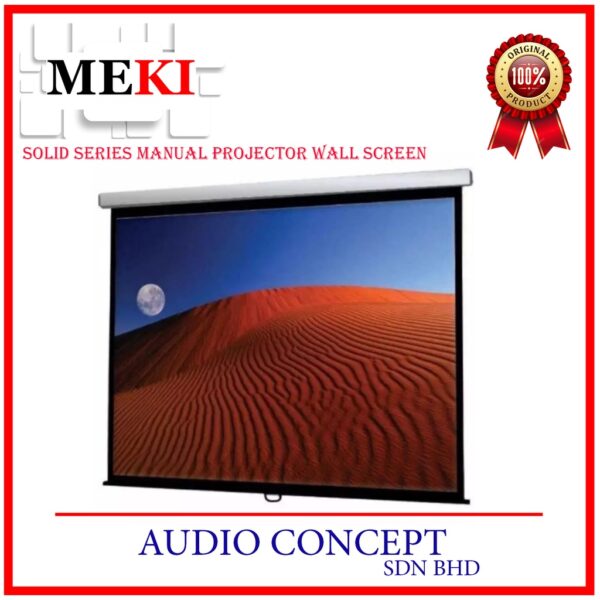 Meki Solid Series Manual Projector Wall Screen - Audio Concept