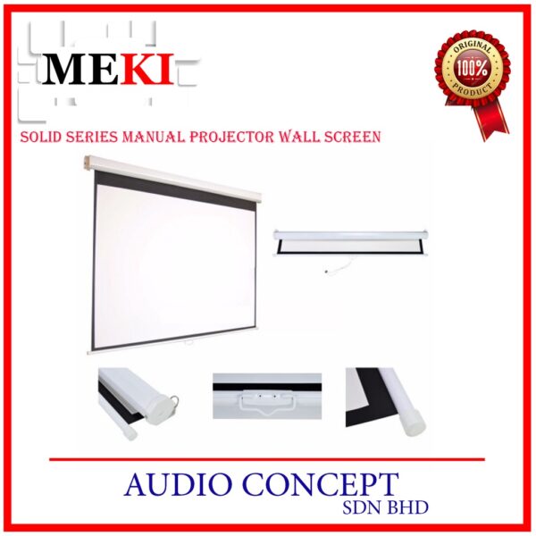 Meki Solid Series Manual Projector Wall Screen - Audio Concept