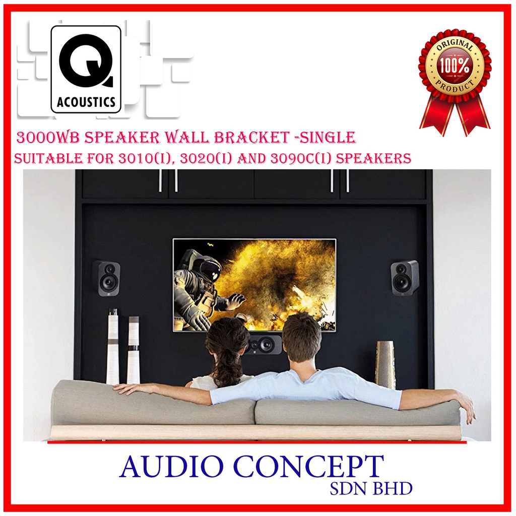 Q Acoustics 3000WB Speaker Wall Bracket (Single)Suitable For 3010, 3020 And 3090C Models - Audio ...