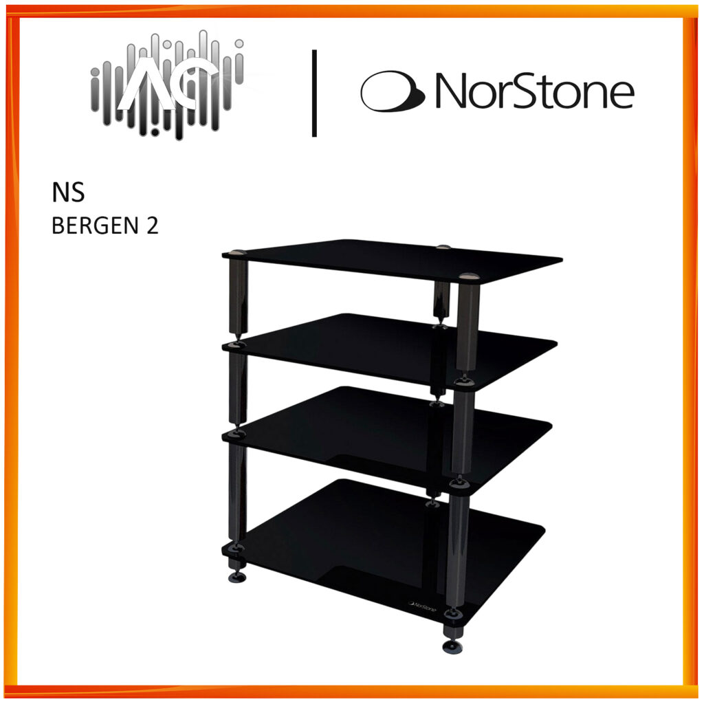 Norstone Bergen 2 Hifi AV Rack (Black) - Audio Concept